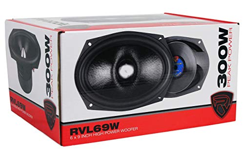 Rockville RVL69W 6x9 300w Competition Cast Aluminum Car Subwoofer Mid-Bass+Lows,Black