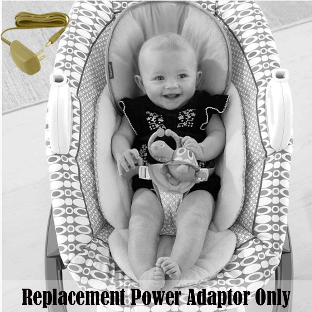 Replacement Part for Fisher Price Cradle ‘n Swing - Fits Many Models ~ Replacement 6V Swing AC Adaptor Power Plug Cord ~ Brown