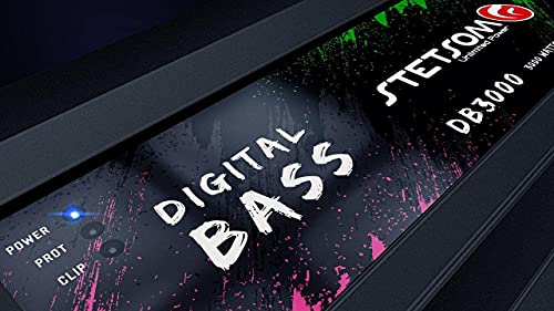 Stetsom DIGITAL BASS DB 3000 2 Ohms Mono Car Amplifier, 3000.1 3K Watts RMS, 2Ω Stable Car Audio, HD BASS Sound Quality, Crossover & Bass Boost, Car Stereo Speaker Subwoofer MD, Smart Coolers