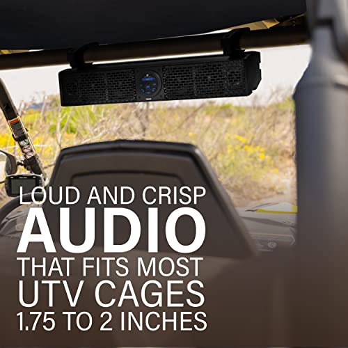 Planet Audio PSX26 ATV UTV Sound Bar System - 26 Inches Wide, IPX5 Weatherproof, Bluetooth Audio, USB, Amplified, Aux-in, 4 Inch Speakers, 1 Inch Tweeters, Easy Installation for 12 Volt Vehicles