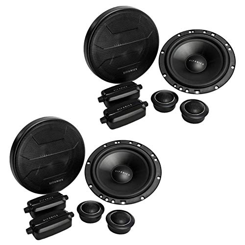 Hifonics ZS65C Zeus 6.5" 2 Way Car Audio 400W Component Speaker Systems (2 Pack), Black