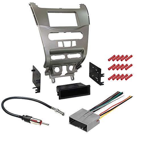 CACHĂ KIT370 Bundle with Car Stereo Installation Kit for Ford 2008 â 2011 Focus â in Dash Mounting Kit, Harness, and Antenna for Single Double Din Radio Receiver (4 Item)