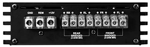 Earthquake Sound MiNi D1000.4 (Gen 2) Stereo Class D 4-Channel Car Amplifier, 1000 Watts