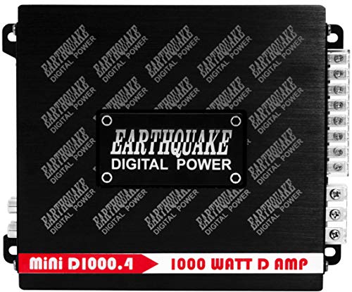 Earthquake Sound MiNi D1000.4 (Gen 2) Stereo Class D 4-Channel Car Amplifier, 1000 Watts