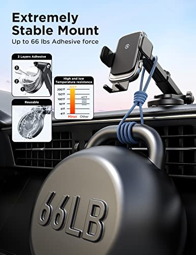 Wireless Car Charger Mount, 15W Full Auto-Clamping Fast Charging Air Vent Dash Windshield Phone Car Holder for iPhone 14 Pro/13 Pro/ 12/11/Xr/8, Samsung S23/S22/S21/Note 20(with QC 3.0 Car Charger)