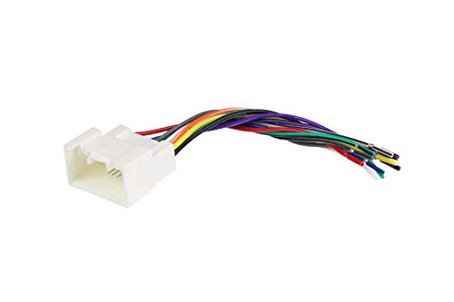 Scosche MI04B Compatible with Select 2008-17 Mitsubishi Power/Speaker Connector / Wire Harness for Aftermarket Stereo Installation with Color Coded Wires, white