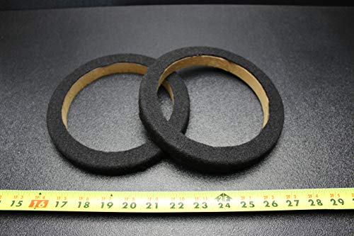 2 MDF Speaker Ring Spacer 6.5 INCH Carpet Wood 3/4 Thick Fiberglass RING-065CBK