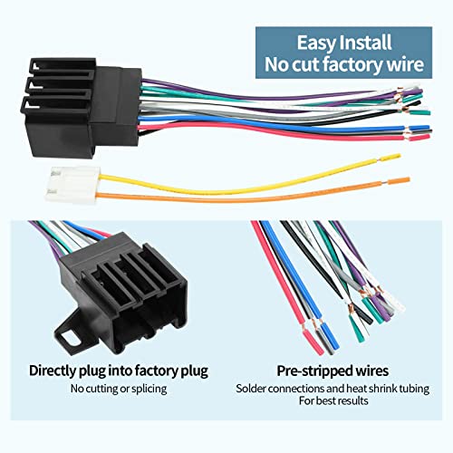 RED WOLF Compatible with GM GMC Chevrolet Buick Cadillac 1978-1989 Aftermarket Radio Wire Harness Stereo Connector Plug