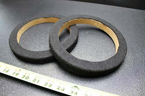 2 MDF Speaker Ring Spacer 6.5 INCH Carpet Wood 3/4 Thick Fiberglass RING-065CBK