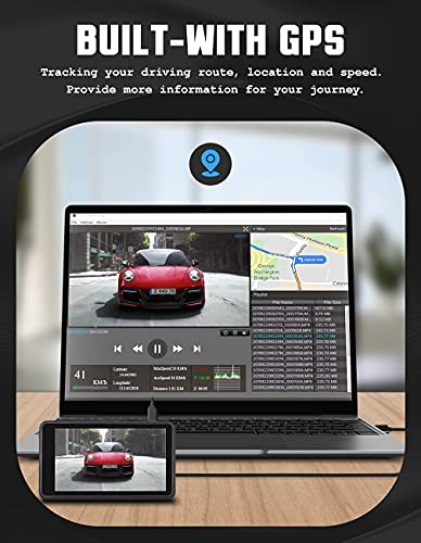 iiwey S3- Upgraded 4K Dash Cam Built with WiFi GPS UHD 2160P Dashboard Camera Recorder, 3" IPS Touchscreen, 170° Wide Angle, WDR, Night Vision, SD Card Included
