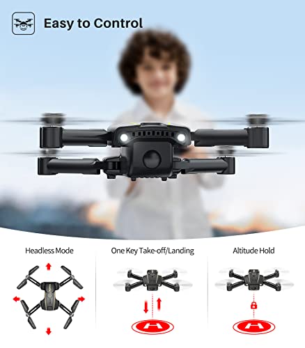 Mini Drone for Beginners, SYMA Portable Indoor Quadcopter with Altitude Hold,3D Flips,Headless Mode and Speed Switch, Easy to Fly Foldable Helicopter Plane Toy Gift for Boys Girls