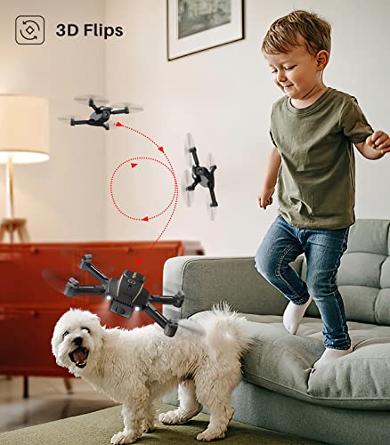 Mini Drone for Beginners, SYMA Portable Indoor Quadcopter with Altitude Hold,3D Flips,Headless Mode and Speed Switch, Easy to Fly Foldable Helicopter Plane Toy Gift for Boys Girls