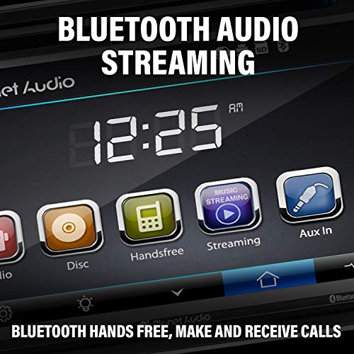Planet Audio P9630B Car DVD Player - Double Din, Bluetooth Audio and Hands-Free Calling, 6.2 Inch LCD Touchscreen Monitor, MP3 Player, CD, DVD, WMA, USB, SD, AUX In, AM/FM Radio Receiver