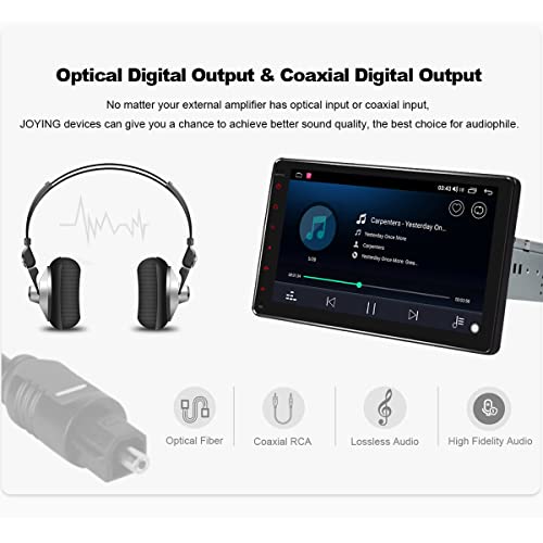 JOYING 9 Inch Single Din Touch Screen Car in-Dash Navigation GPS Units Android 10 IPS Screen 1280x720 Car Stereo Multimedia Player 4GB+64GB Support 4G SIM Card/5Ghz WiFi/FM Radio/DVR/Bluetooth 5.1