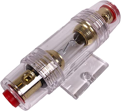 Audiobank BCC4AR Complete 4 Gauge 3000 Watts Car Amplifier Installation Power Amp Wiring Kit Inline AGU Fuse Holder & 80A Fuse and All The Accessories/Terminal Included Red