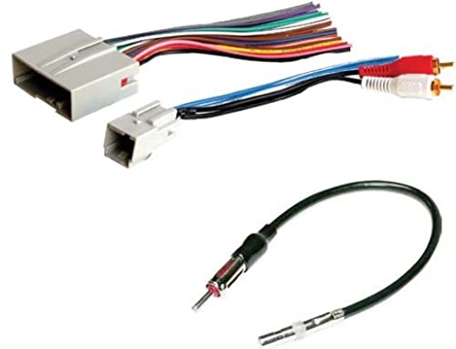 ASC Audio Car Stereo Wire Harness and Antenna Adapter to Install an Aftermarket Radio for Some Ford Lincoln Mazda Mercury Vehicles- Retains Factory Subwoofer- Compatible Vehicles Listed Below