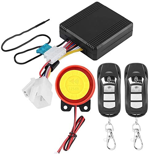 Motorcycle Alarm System, Akozon 12V Universal Motorcycle Wireless Anti-Theft Security Alarm System with 2 Remote Control for Motorcycle Alarm System for car Alarm System