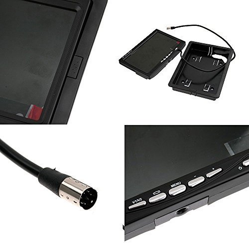 BW 7 inch High Resolution 800 * 480 TFT Color LCD Car Rear View Camera Monitor Support Rotating The Screen and 2 AV Inputs