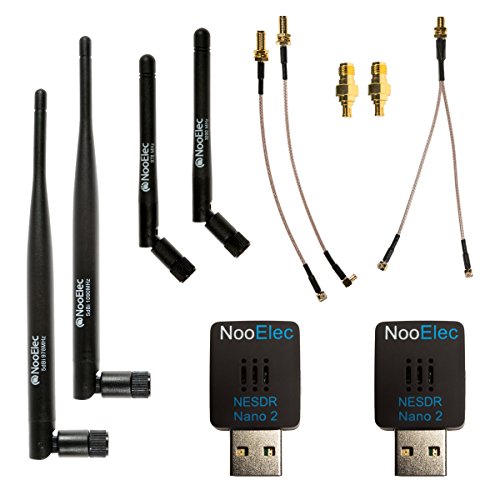 Nooelec Dual-Band NESDR Nano 2 ADS-B (978MHz UAT & 1090MHz 1090ES) Bundle for Stratuxâ˘, Avare, Foreflight, FlightAware & Other ADS-B Software Applications. Includes 2 SDRs, 4 Antennas & 5 Adapters