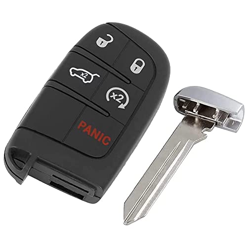 CAUORMOTE Keyless Entry Remote Control Car Key Fob for Dodge Dart Charger Challenger Chrysler 300, 5 Buttons Key Fob Replacement FCC ID M3N-40821302, Pack of 2
