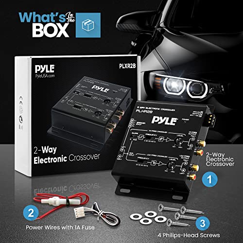 Pyle 2-Way Electronic Crossover Network PLXR2B - Independent High-Pass/Low-Pass Output Level Controls