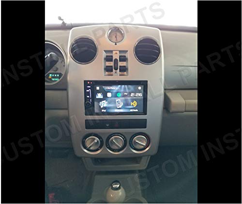 Aftermarket Double Din Radio Stereo Bezel Install Installation Kit + Standard Wire Harness + Antenna Adapter Compatible with Chrysler Pt Cruiser 2006-2010