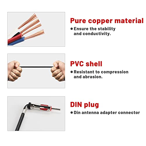 NuIth Radio Stereo Wiring Harness Antenna Adapter Connector Plug Kit for 2003-2006 Chevy Silverado/Suburban GMC Sierra/Yukon, Buick Century/Rainier/Rendezvous Aftermarket Radio Wire Cable