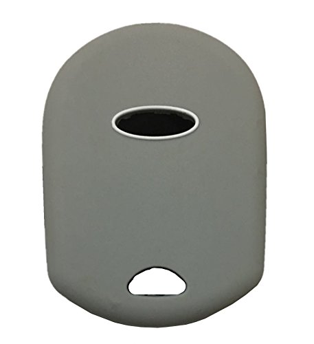 KAWIHEN Silicone Key Fob Cover Compatible with Ford Lincoln Mercury 4 buttons OUCD6000022 164-R8046 164-R7040 CWTWB1U722 (Gray)