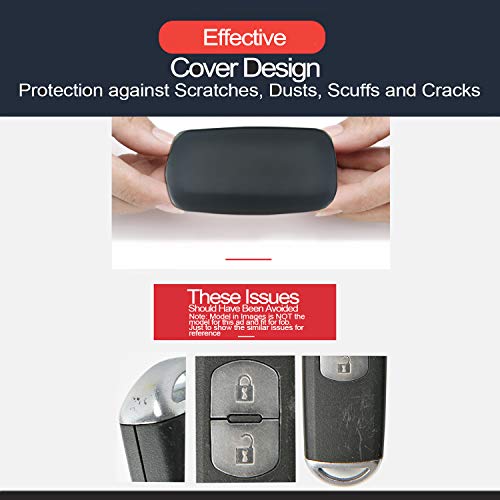INFIPAR 2pcs Compatible with 2019 2020 RAM 2500 3500 5500 Black Silicone Case Cover Protector Keyless Remote fit 5 Buttons 2019 2020 RAM 2500 3500 4500 5500 Truck Pickup Only for Push Button Start