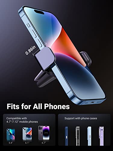 UGREEN Car Vent Phone Mount Air Vent Clip Holder Cell Phone Car Mount Compatible with iPhone 14 13 12 Pro Max Mini Plus, iPhone 11 SE XS XR 8 7 6 6S Smartphone