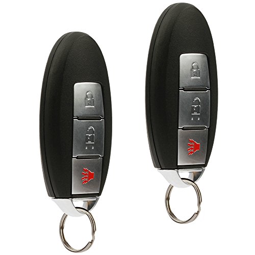 Key Fob Keyless Entry Remote Compatible With Nissan Frontier Armada Murano Pathfinder Quest Sentra Titan Versa Xterra/Infiniti QX4 FX35 FX45 (KBRASTU15) Smart Conversion, Set of 2
