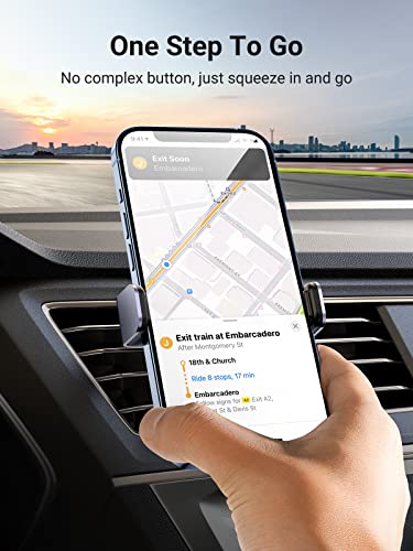 UGREEN Car Vent Phone Mount Air Vent Clip Holder Cell Phone Car Mount Compatible with iPhone 14 13 12 Pro Max Mini Plus, iPhone 11 SE XS XR 8 7 6 6S Smartphone