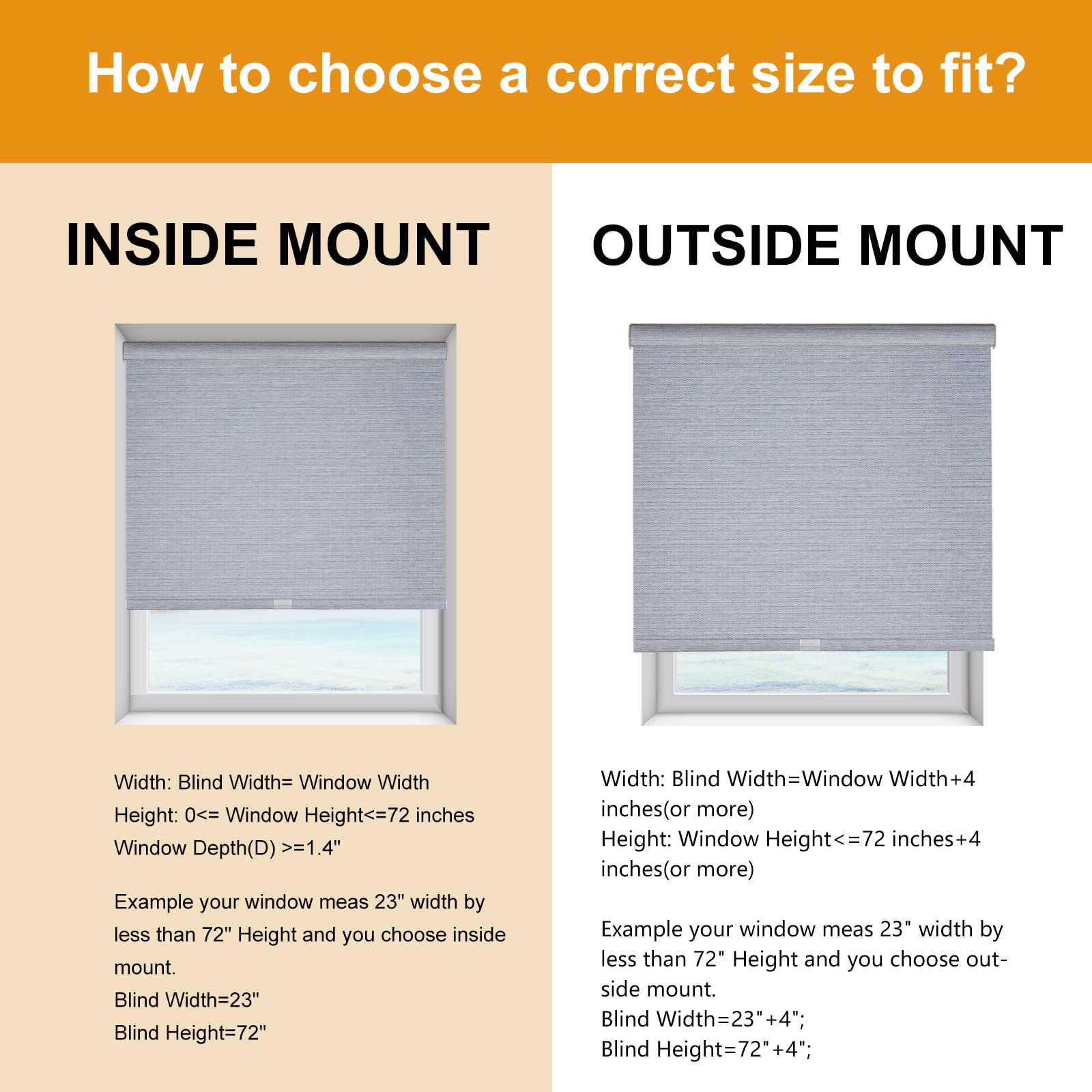 Persilux Custom Blackout Roller Blinds with Texture Fabric - UV Protection, Thermal Insulated, Cordless, For Home and Office Windows, Bluish Grey