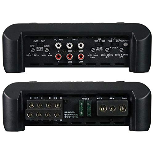 Orion Cobalt 4 Channel Amplifier β Class A/B Multichannel Amplifier 1000W RMS 2000W Max, Car Electronics Car Audio Stereo Subwoofer 2 Ohm Stable Bass Boost MOSFET Amplifier for Car Speakers Sub Amp