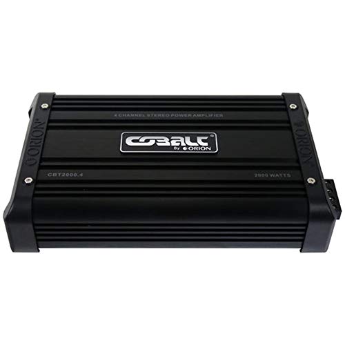 Orion Cobalt 4 Channel Amplifier β Class A/B Multichannel Amplifier 1000W RMS 2000W Max, Car Electronics Car Audio Stereo Subwoofer 2 Ohm Stable Bass Boost MOSFET Amplifier for Car Speakers Sub Amp