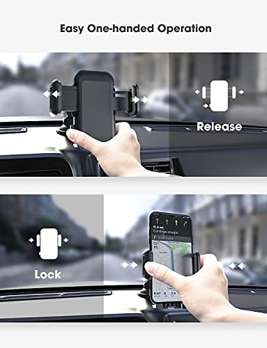 VSSMSSA Phone Mount for Car,Car Phone Holder Mount with Strong Suction Cup Dashboard Windshield Phone Mount Compatible with iPhone 14 13 12 11 Pro Max, Galaxy Note 20 S20 S10 and More