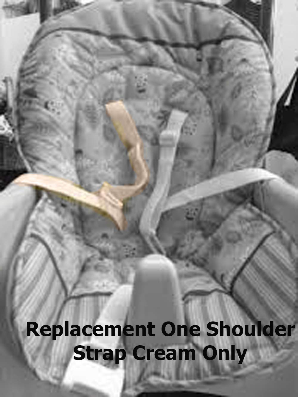 Fisher Price Space Saver High Chair Replacement Shoulder Harness Strap Belt Cream