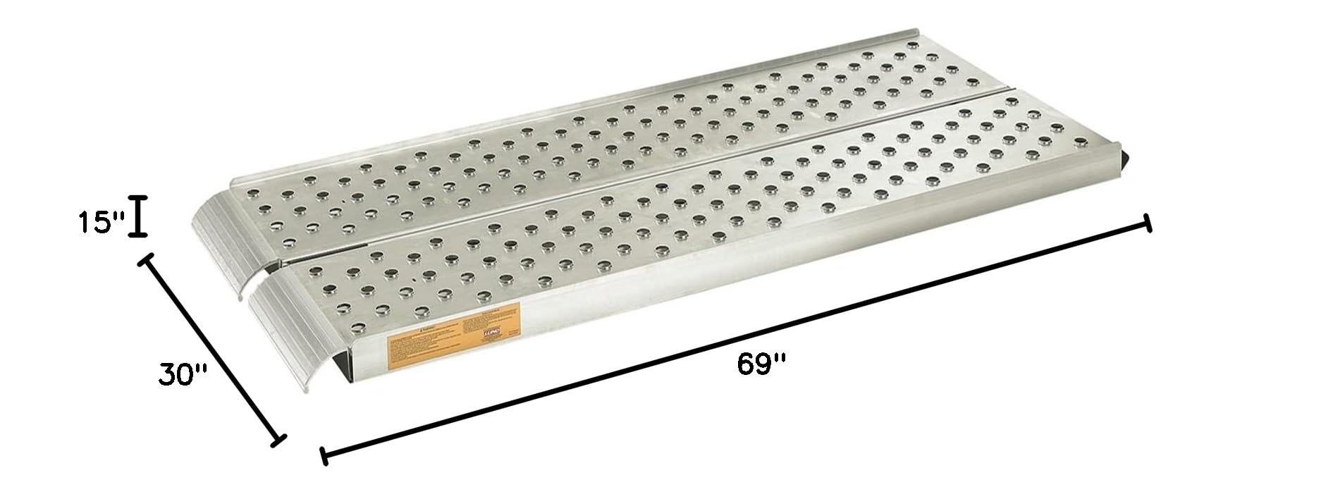 Lund 602004 Bi-Fold 69" Loading Ramp, 1500-Pound Capacity,Aluminum