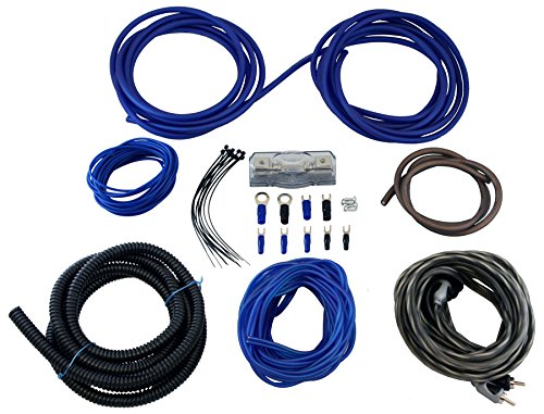Kicker 47TRTP102 Car Audio Down Firing 10" Thin Sub Box Passive Radiator Bundle with Harmony HA-A400.1 Amplifier & Amp Kit