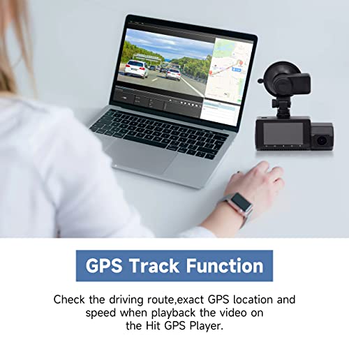 Frvesroe BF-2 4K+1080P Dual Dash Cam Front and Inside,Car Camera Front and Rear with GPS and Speed,Dashcam with 24H Parking Mode,Super Infrared Night Vision with Sony Sensor (64GB SD Card is Included)