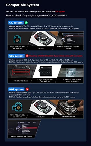 XTRONS 10.25 Inch IPS Touch Display Car Stereo Android 12 GPS Navigation System Octa Core Multimedia Video Player Built-in DSP Car Play Android Auto Support 4G LTE WiFi DVR for BMW X5 X6 E70 E71 CIC