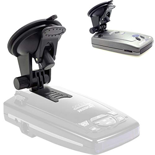 ChargerCity Super Suction Mount & Power Cable Kit for Escort Solo S2 S3 S55 s75 s75g Passport 8500X50 x70 x80 8500 9500 STi Magnum and Beltronics RX-65 GX65 Vector 995 975 965 940 Radar Detectors