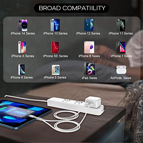 iPhone Charger Fast Charging, 40W Dual USB C Wall Charger [MFi Certified] 2Pack Super Quick Double Port Apple Charger with 10FT Long Lightning Cable for iPhone 14/14 Pro/14 Pro Max/14 Plus/13/12/11/X