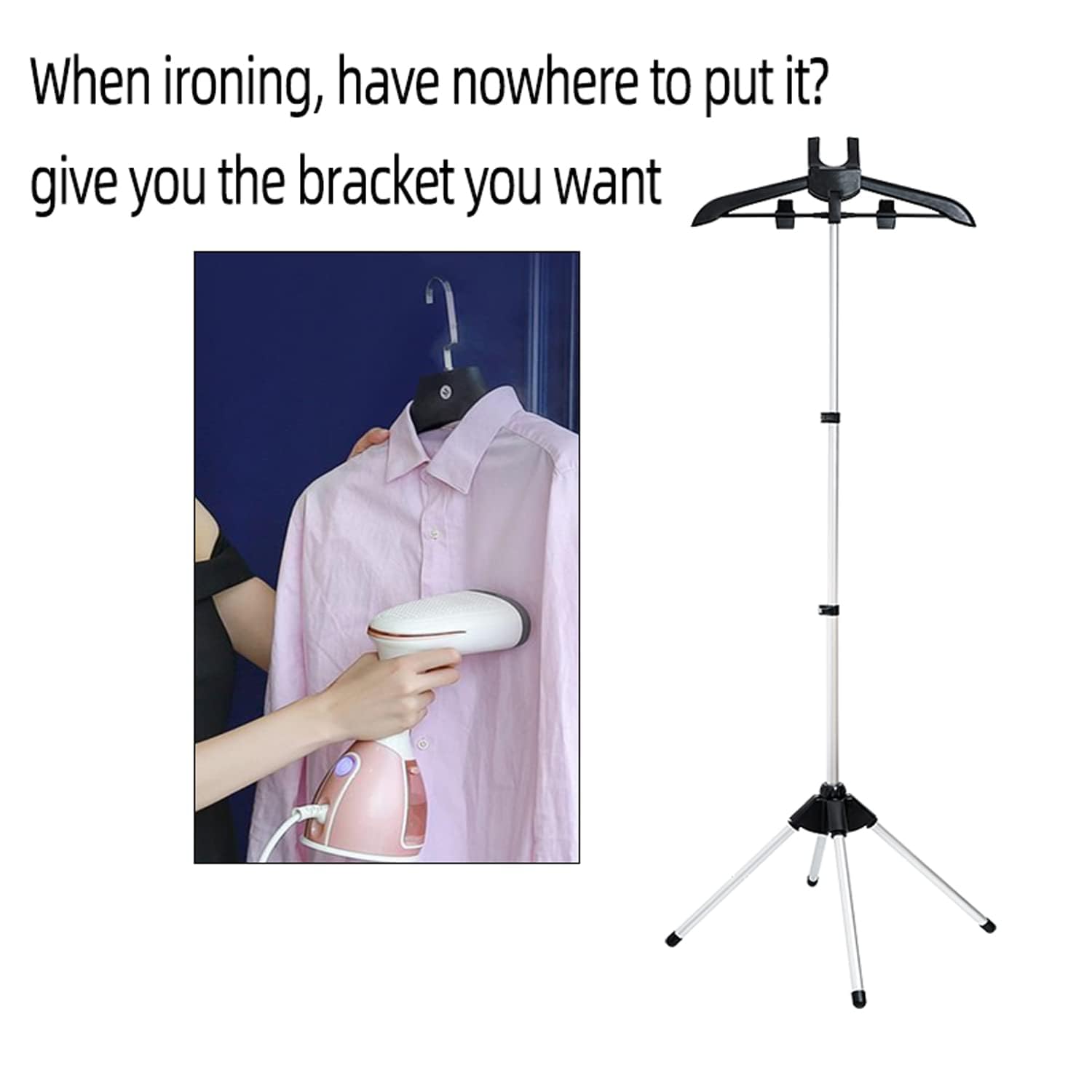 Garment Steamer Ironing Gloves and Garment hanger for steaming clothes,Steam rack for clothes,Handheld garment steamer rack,Clothes hanger for steam ironing