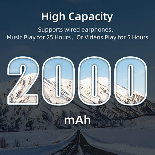 64G Mp3 Player with Bluetooth, Mp4/Story Player, Music Player, Supports FM Radio of High Volume Built-in Speaker, 4-Inch LCD Full Touch Screen, E-Book, Micro SD Card Slot Ups to 512GB (Black)