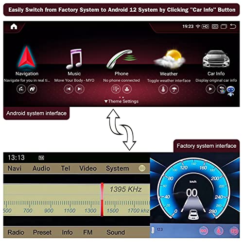Road Top Android 12 Car Stereo 10.25" Car Touch Screen for Mercedes Benz G Class NTG4.5/ NTG4.7 2012-2015 Year, 8+128G, Support Wireless Carplay, Global Weather,OTA Upgrade,Voice Control