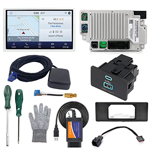 ZAORD 2022 Ford SYNC 2 to SYNC 3 Upgrade Kit for Ford 2011-2016 F150 SYNC 2 to SYNC 3 Kit, USB-C Hub Module Supports Apple Carplay, Built-in NA221 North America Map