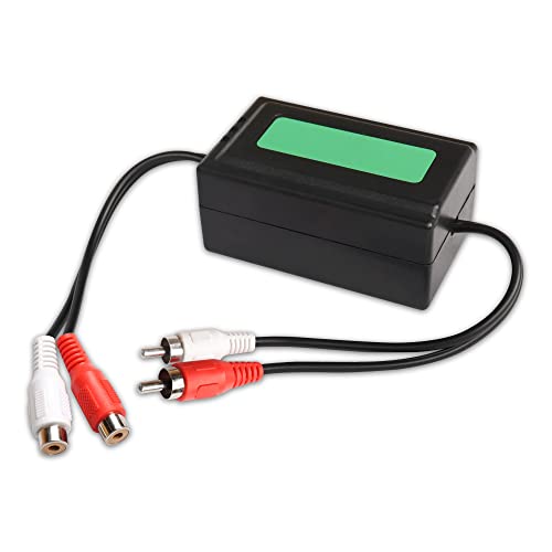 MEIRIYFA Car Stereo Audio Filter Suppressor, Car Amplifier Noise Filter Isolation 2RCA Male to Female for Car Power Amplifier, Studio Recording Equipment