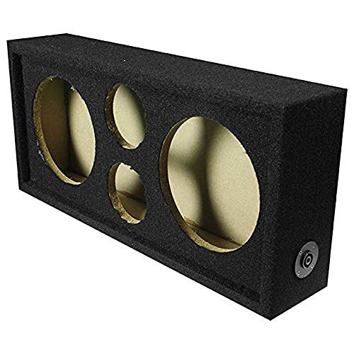 Q Power Car Audio Subwoofer Enclosure Box Chuchero for 8" Mids and 3" Tweeters