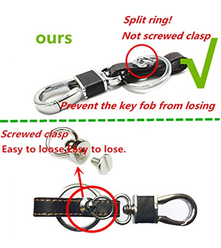KAWIHEN Leather Key Fob Cover Compatible with 2014 2015 2016 2017 Chevrolet Chevy Suburban Tahoe GMC Yukon M3N-32337100 13577766
